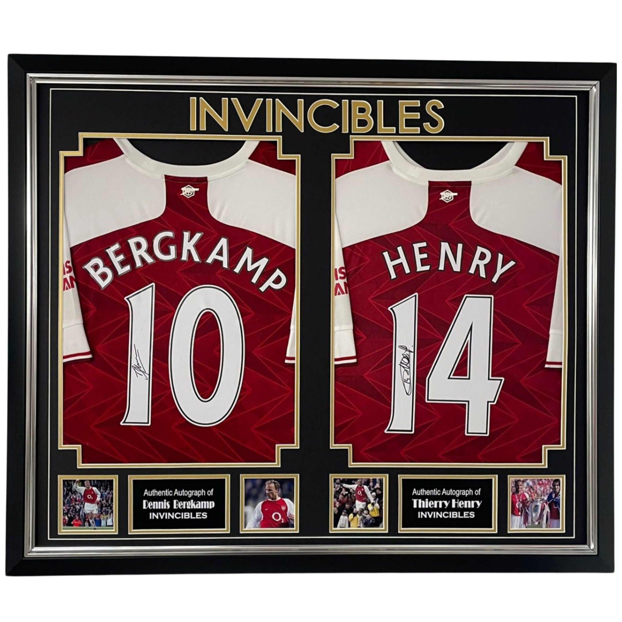 INVINCIBLES THIERRY HENRY AND DENNIS BERGKAMP SIGNED SHIRTS – The ...